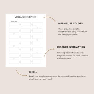 Minimalist Yoga Journal Printable Digital Fitness Planner Yoga Routine Planner Self-care ...