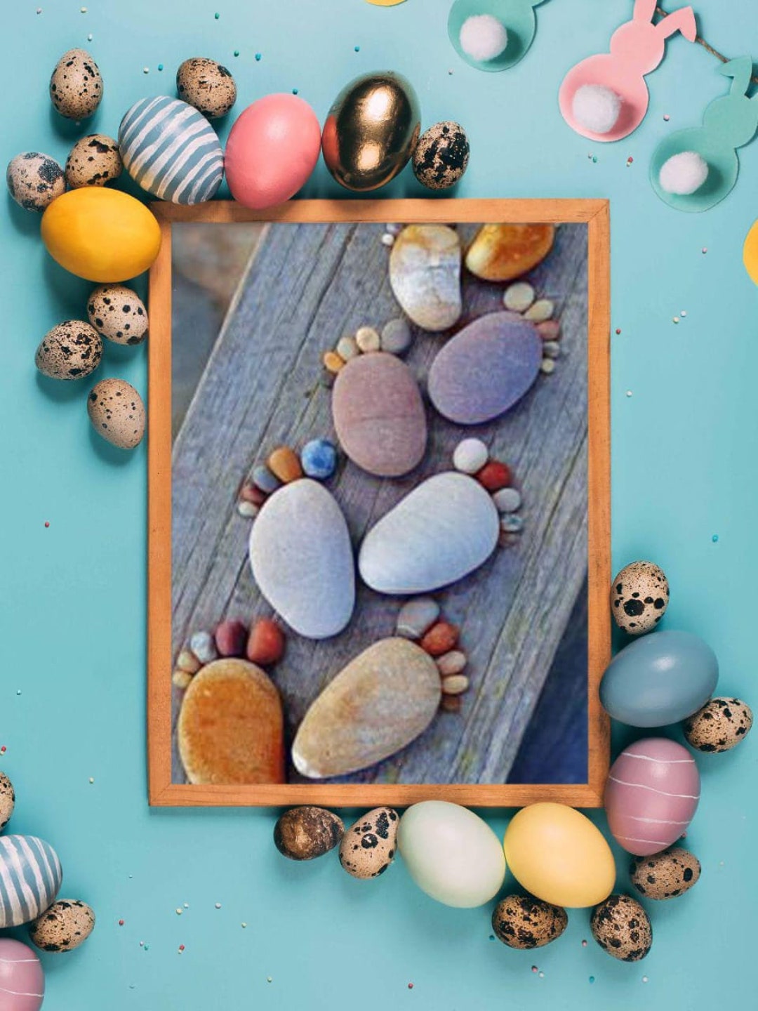 Stone Footprint Digital Art Instant Download Rustic Wall - Etsy