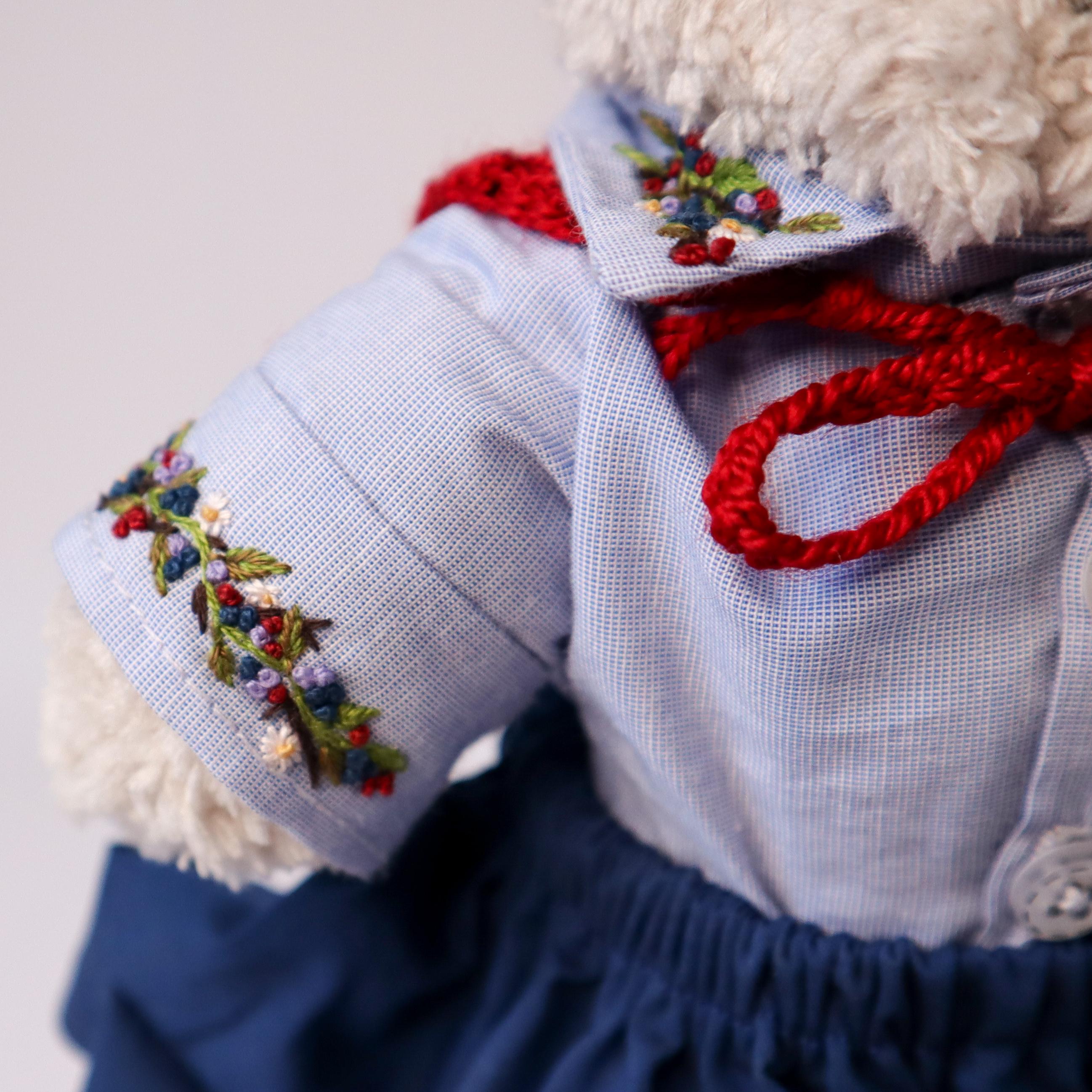 Teddy Bear in Clothes With Hand Embroidery - Etsy
