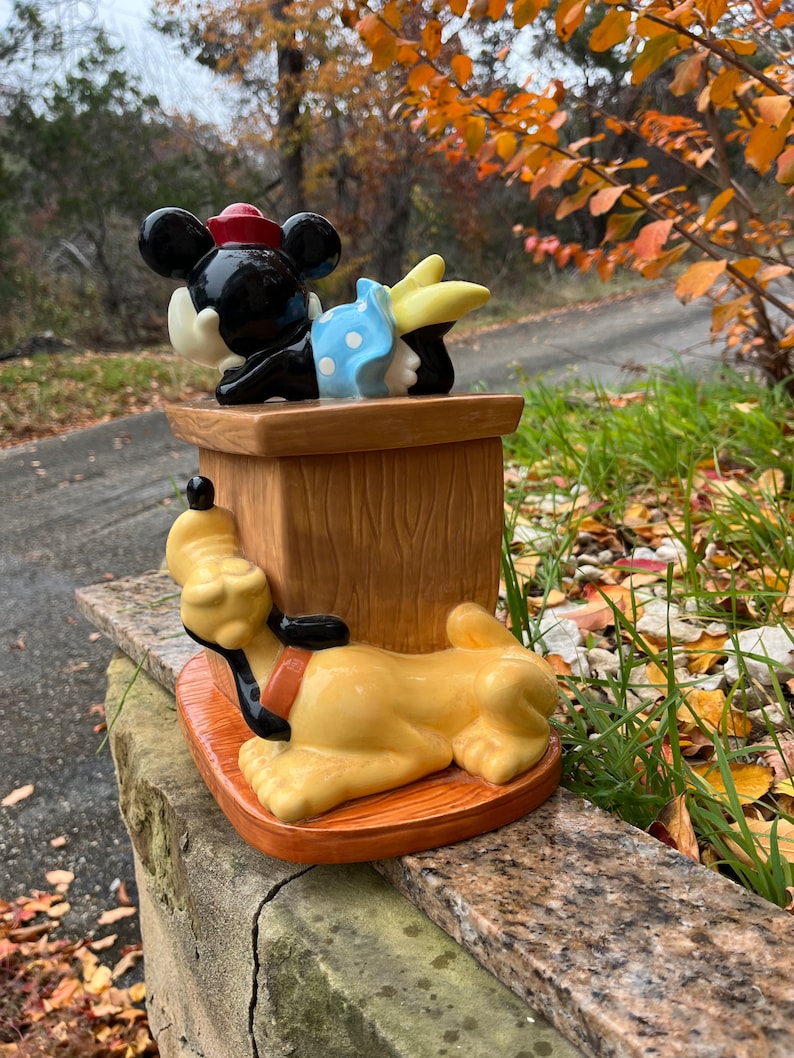Disney Mickey Minnie & Pluto Piano Cookie Jar VTG - Etsy