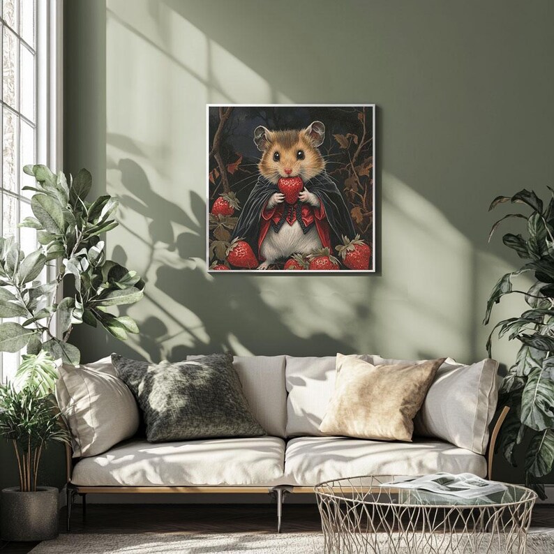 Cross Stitch Pattern PDF Funny Hamster Vampire, Cross Stitch Art ...