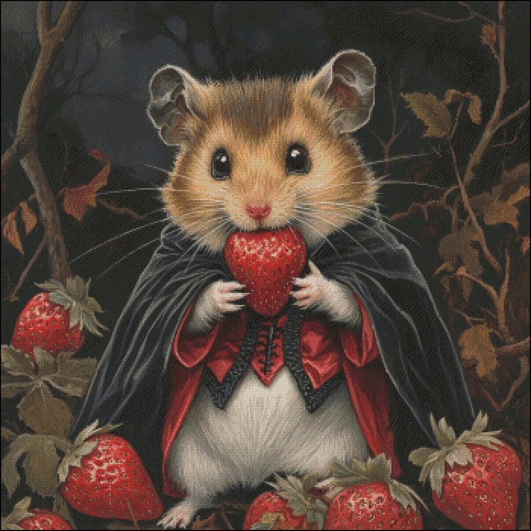 Cross Stitch Pattern PDF Funny Hamster Vampire, Cross Stitch Art ...