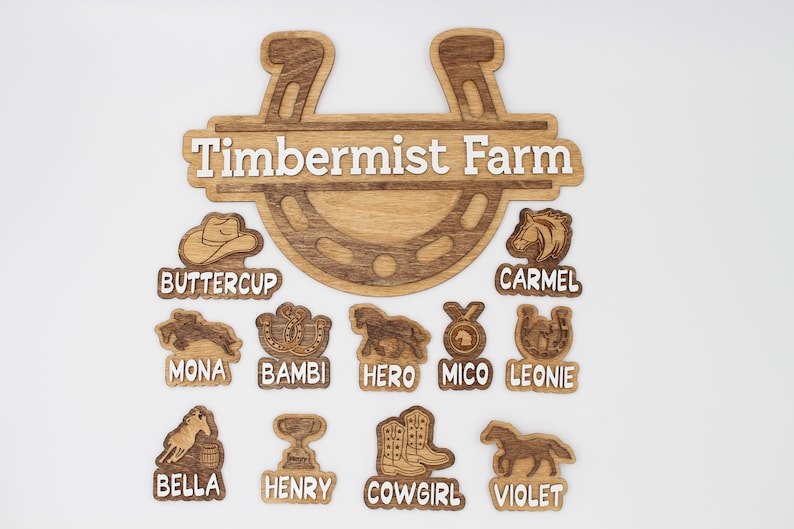 Personalized Horse Name Tag for Barn Tack Room, Barn Stable Wall Art ...