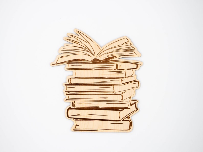 Personalized Wall Art, Stack of Books, Booklover Bookworm, I Love ...