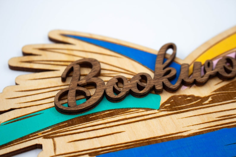 Personalized Wall Art, Stack of Books, Booklover Bookworm, I Love ...