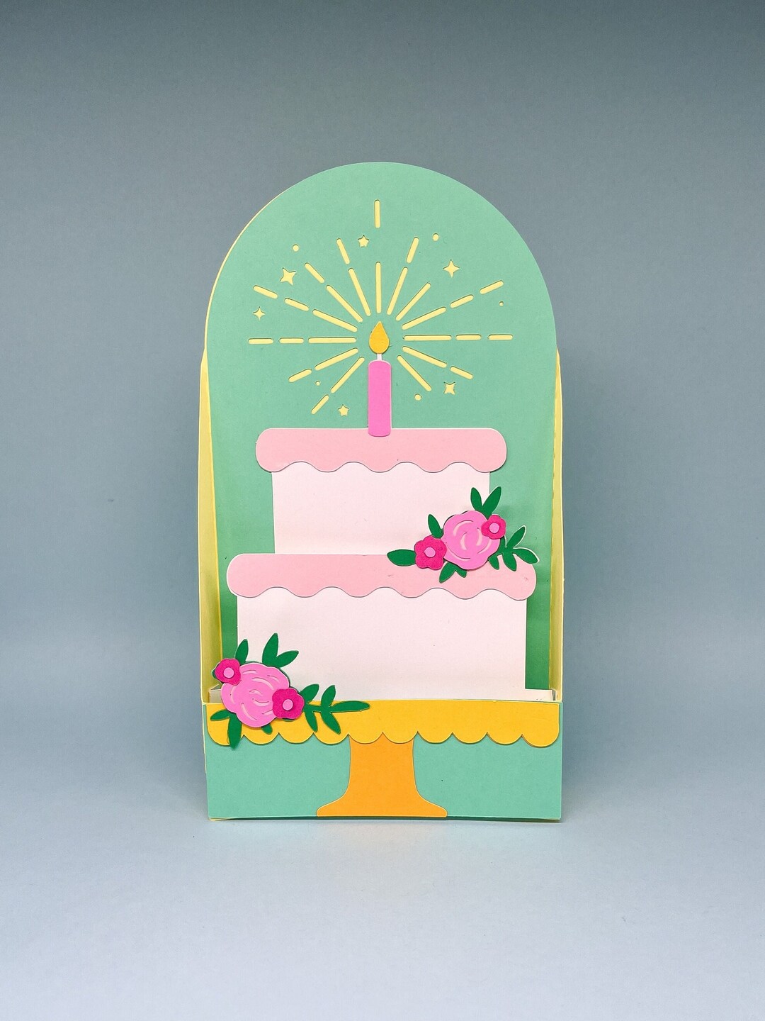 Birthday Card SVG, Pop up Card SVG, DIY Card for Cricut & Silhouette ...