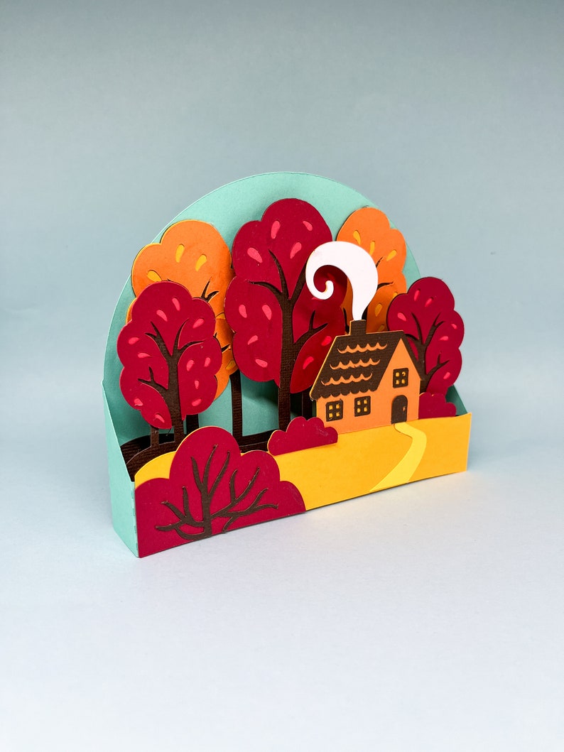 Pop up Card Svg, Fall Laser Cut Files, Fall Svg, Autumn Svg, Cozy Svg ...