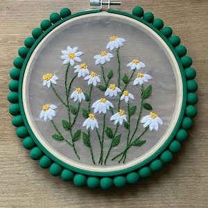Beaded Embroidery Hoop Frame: Boho Wooden Cross Stitch Ring - Etsy