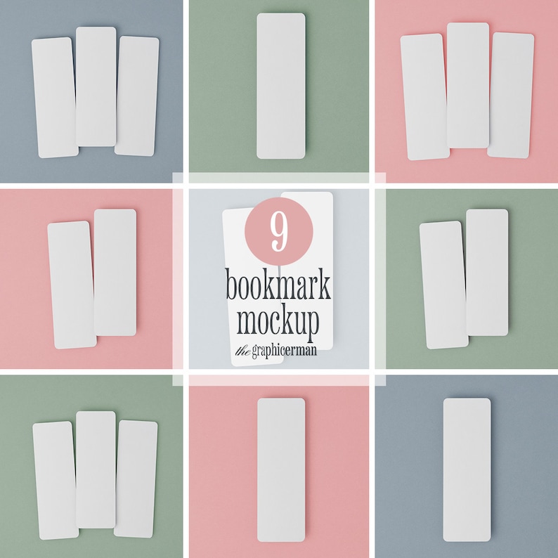 Bookmark Mockup Bundle: 2x6 Inch, Minimalist Stationery (PSD) - Etsy