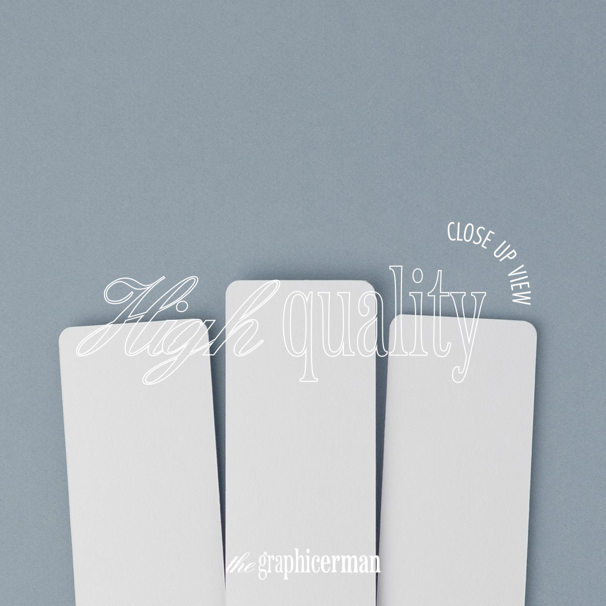 3 Bookmarks Mockup, 2x6 Inch Bookmark Mockup, Smart Object, Minimal ...