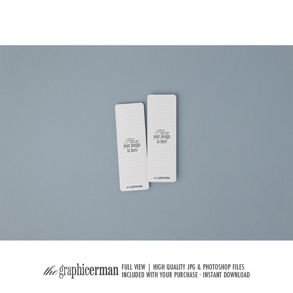 2 Bookmarks Mockup, 2x6 Inch Bookmark Mockup, Smart Object, Minimal ...