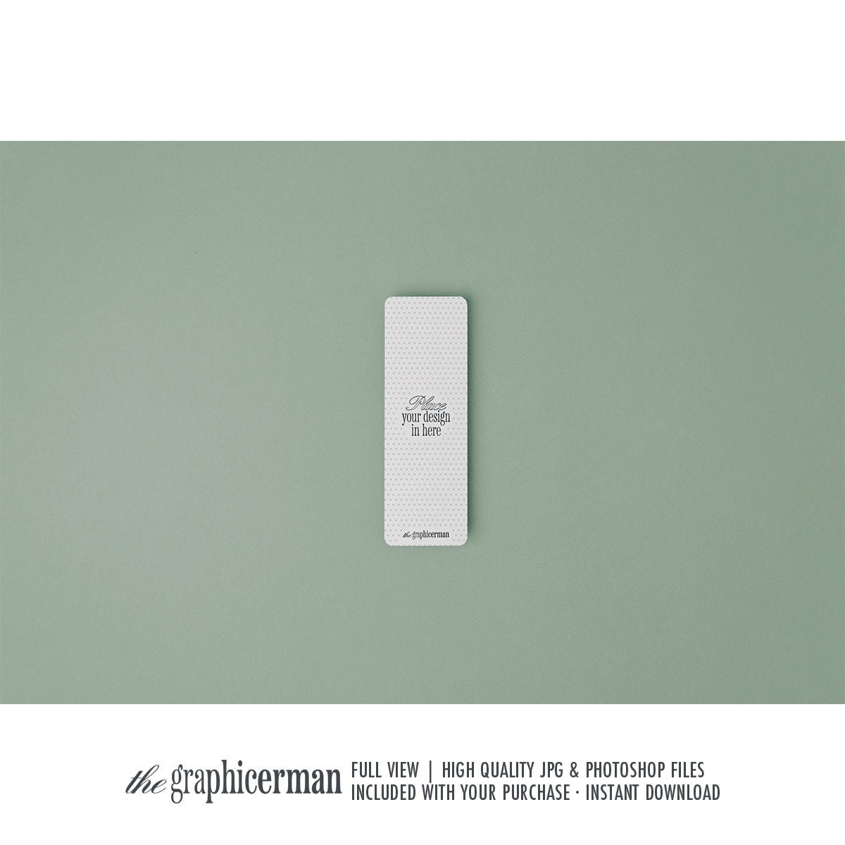 Bookmark Mockup, 2x6 Inch Bookmark Mockup, Smart Object, Minimal Styled ...