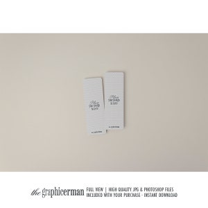 2 Bookmarks Mockup, 2x6 Inch Bookmark Mockup, Smart Object, Minimal ...