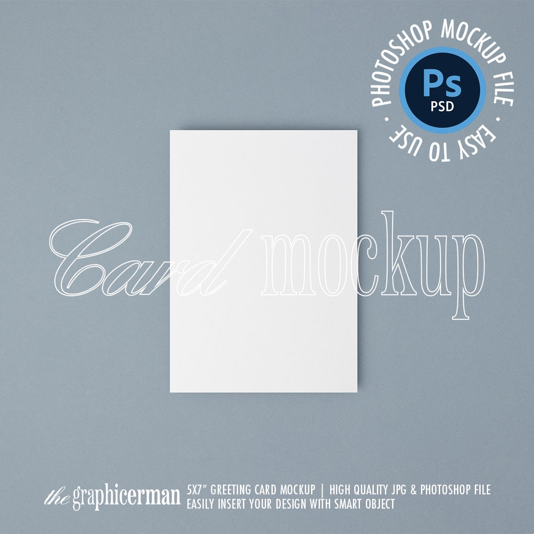 5x7 Greeting Card Mock Up, Thank You Card Mockup, Invitation Mockup ...