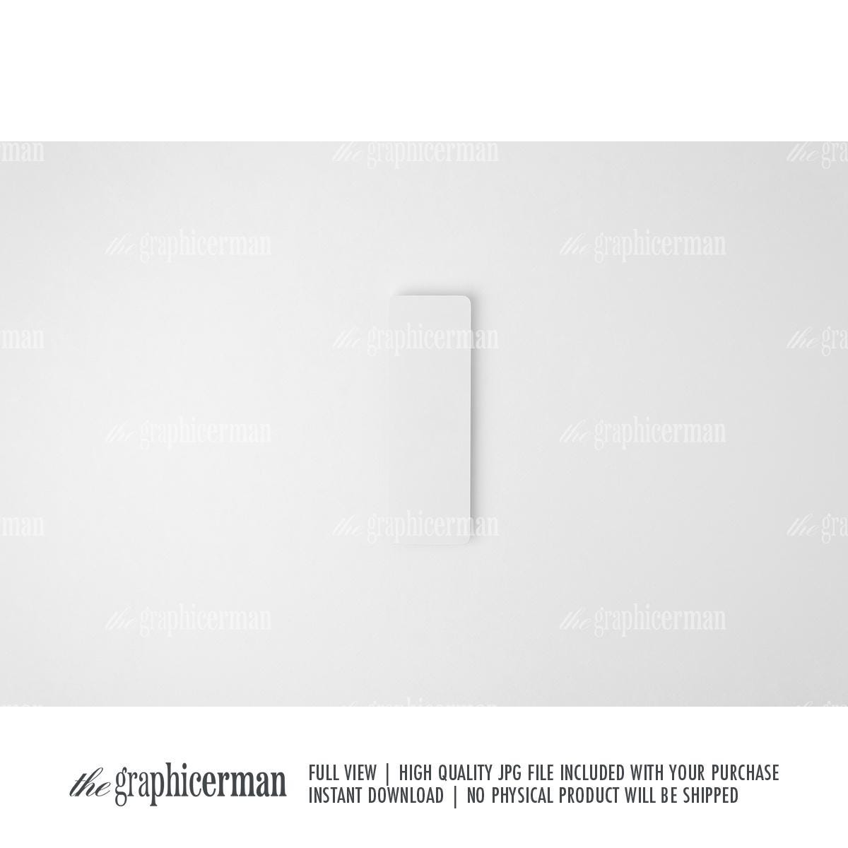 Bookmark Mockup, 2x6 Inch Bookmark Mockup, Smart Object, Minimal Styled ...