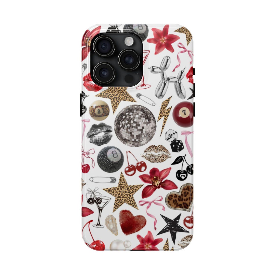 Trendy Cheetah Print Phone Case Star Lily Phone Case Cute Disco Ball ...