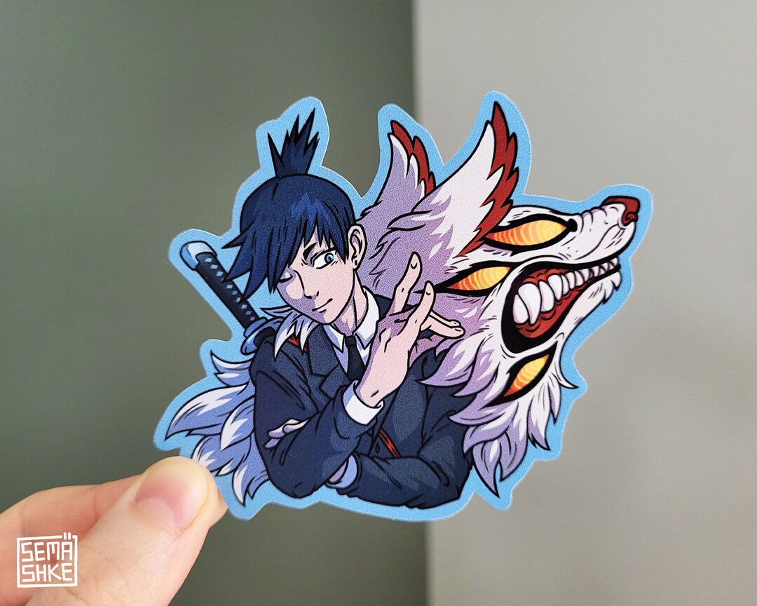 Vinyl Aki Kon Hand Sign Chainsaw Man Sticker - Etsy