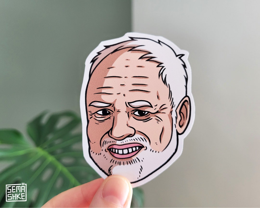 Vinyl Hide the Pain Harold Cringe Face Sticker - Etsy