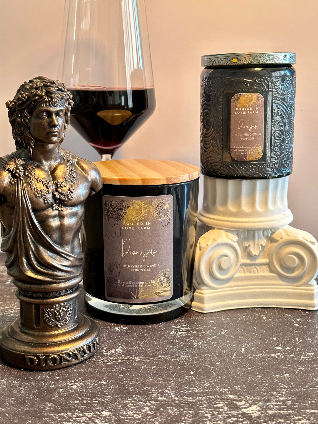 Wine-inspired Dionysus Candle Refreshing Outdoorsy Aroma Elegant Gift ...
