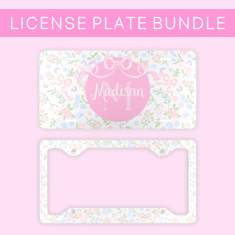 Coquette Car Tag Cover - Etsy