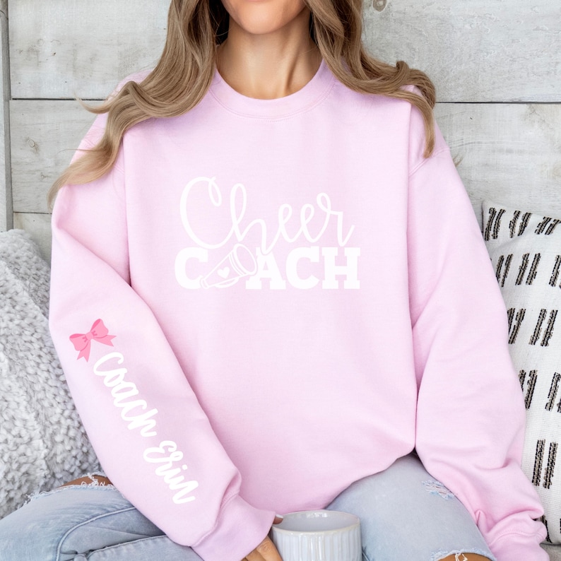 Custom Cheer Coach Sweatshirt | Personalized Cheer Coach Shirt | Cheer ...