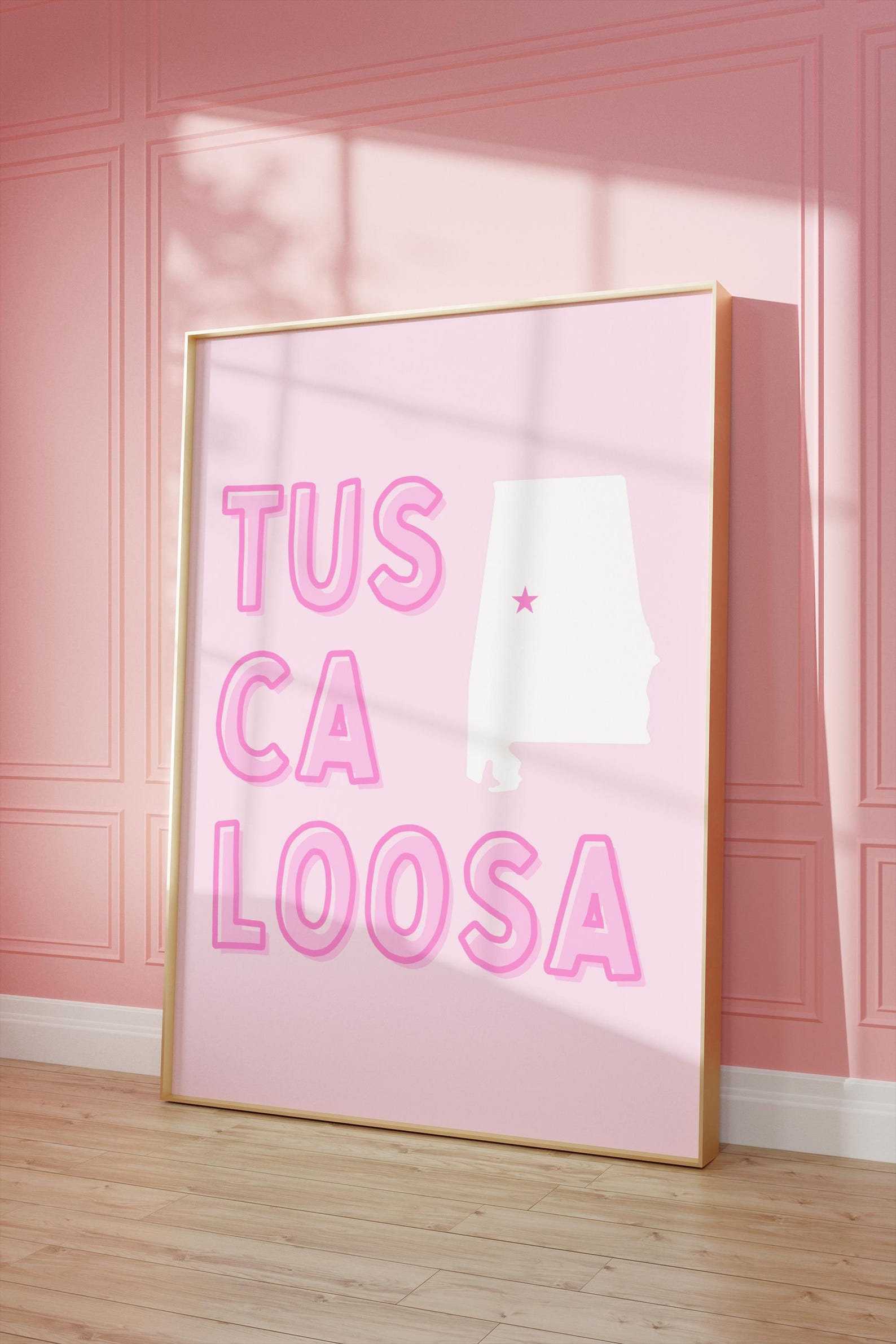 Set of 30 University of Alabama Dorm Wall Art Pink Digital Prints Bama ...