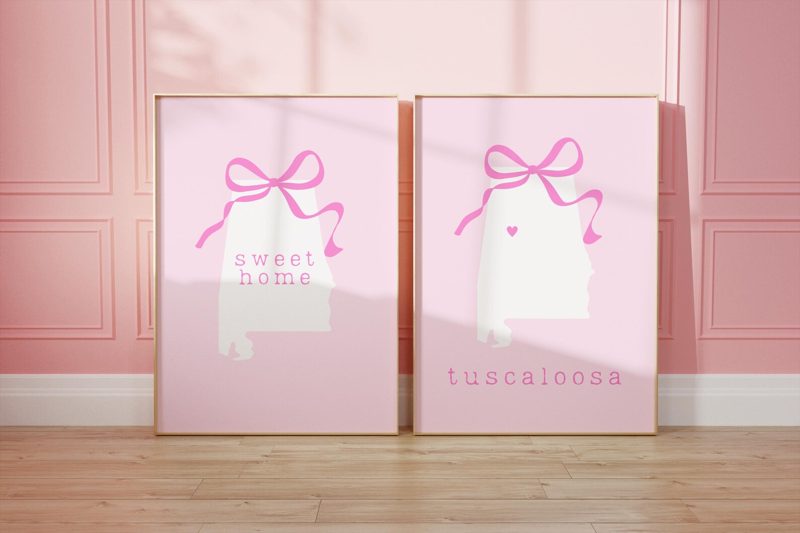 Set of 30 University of Alabama Dorm Wall Art Pink Digital Prints Bama ...