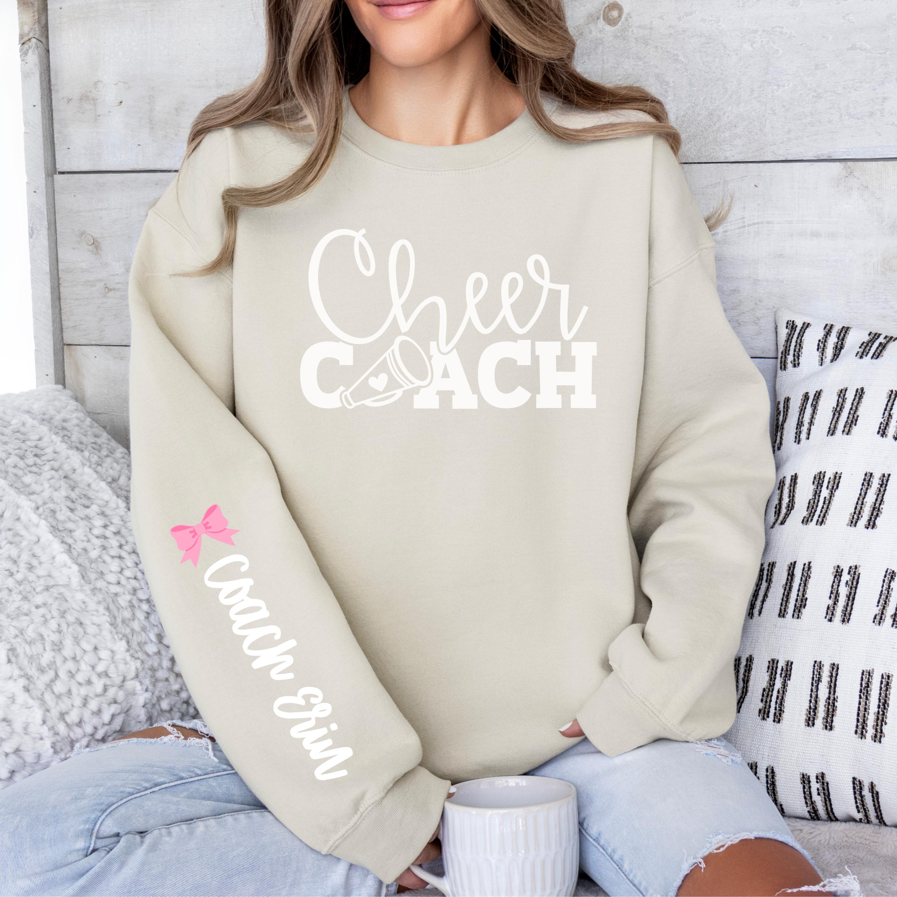 Custom Cheer Coach Sweatshirt | Personalized Cheer Coach Shirt | Cheer ...