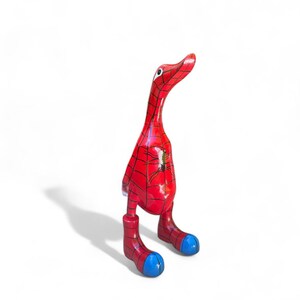 Super Hero Spider-duck Hand Carved Bamboo Duck - Etsy