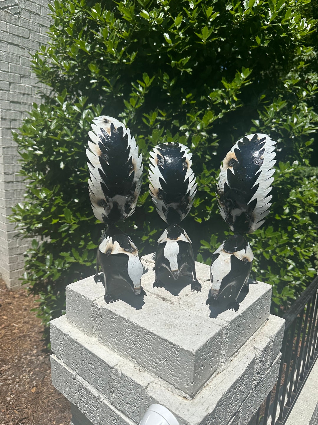 Baby Skunk, Recycled Metal Yard Decor - Etsy