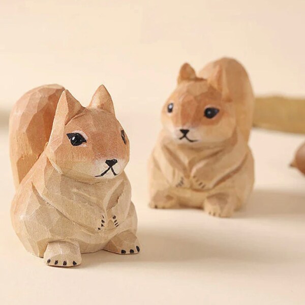 Wooden Squirrel - Etsy