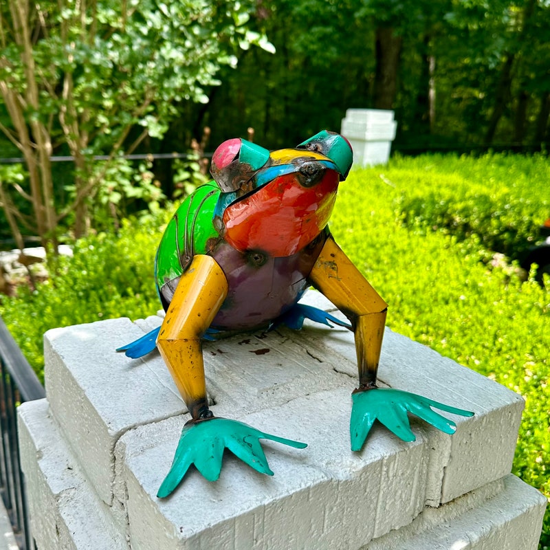 Large Garden Frog Statues - Etsy