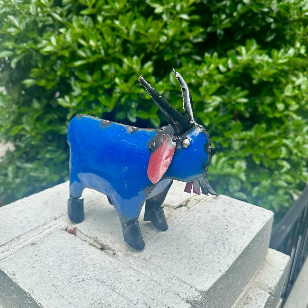 Super Mini Metal Goat-garden-art - Etsy