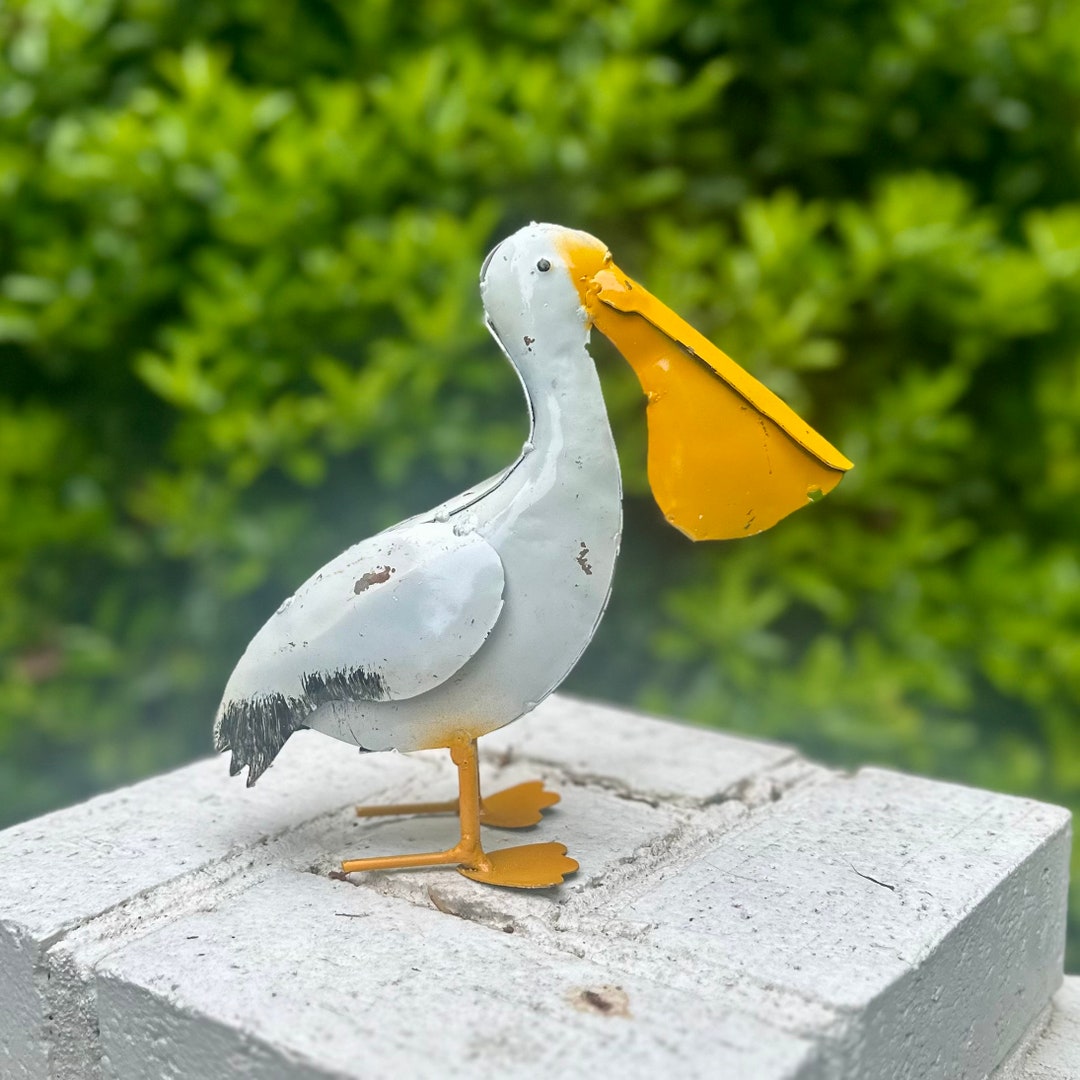 Small Pelican - Metal Yard Décor - Etsy