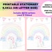 Printable Rainbow & Unicorn Stationary Paper Digital - Etsy
