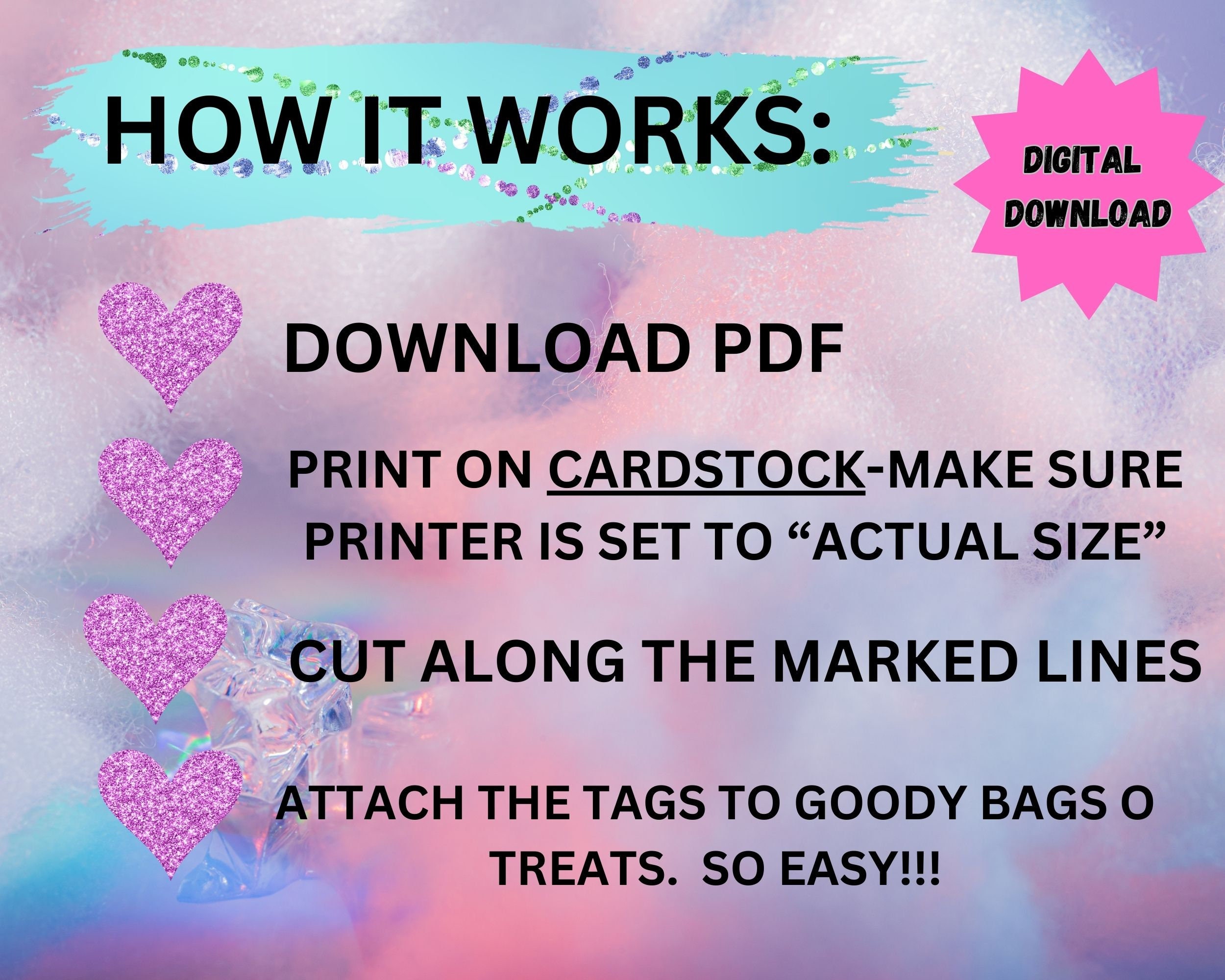 Printable Unicorn Rainbow Tags, Unicorn Party Favor Tags, Rainbow Tags ...