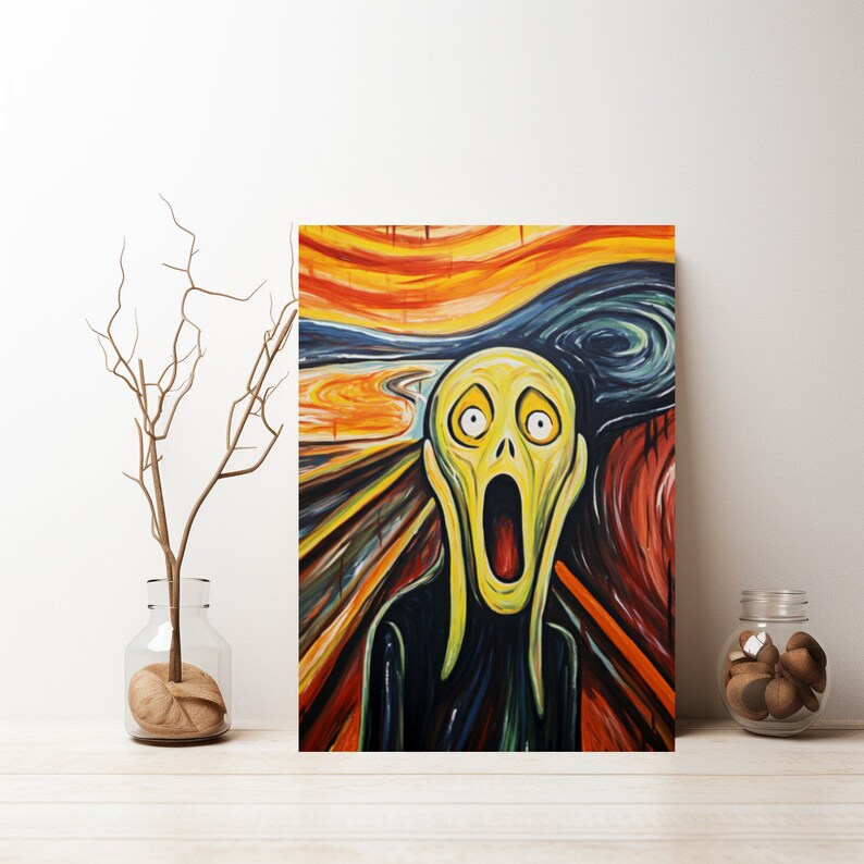 The Scream Edvard Munch, Instant Download Digital Art, Wall Art Home ...