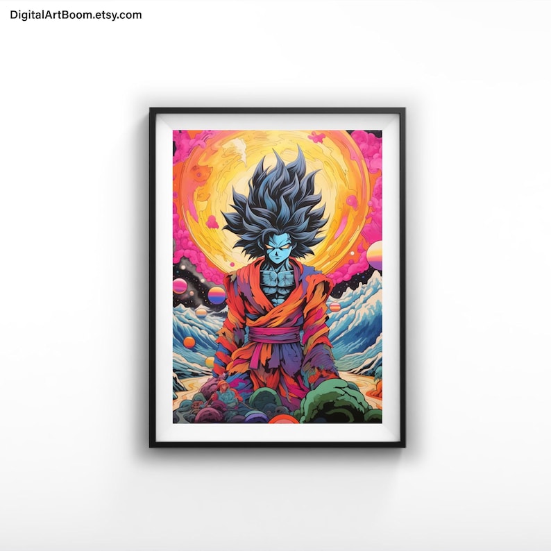 Goku Dragon Ball Digital Art, Instant Download, Japanese Aesthetics ...
