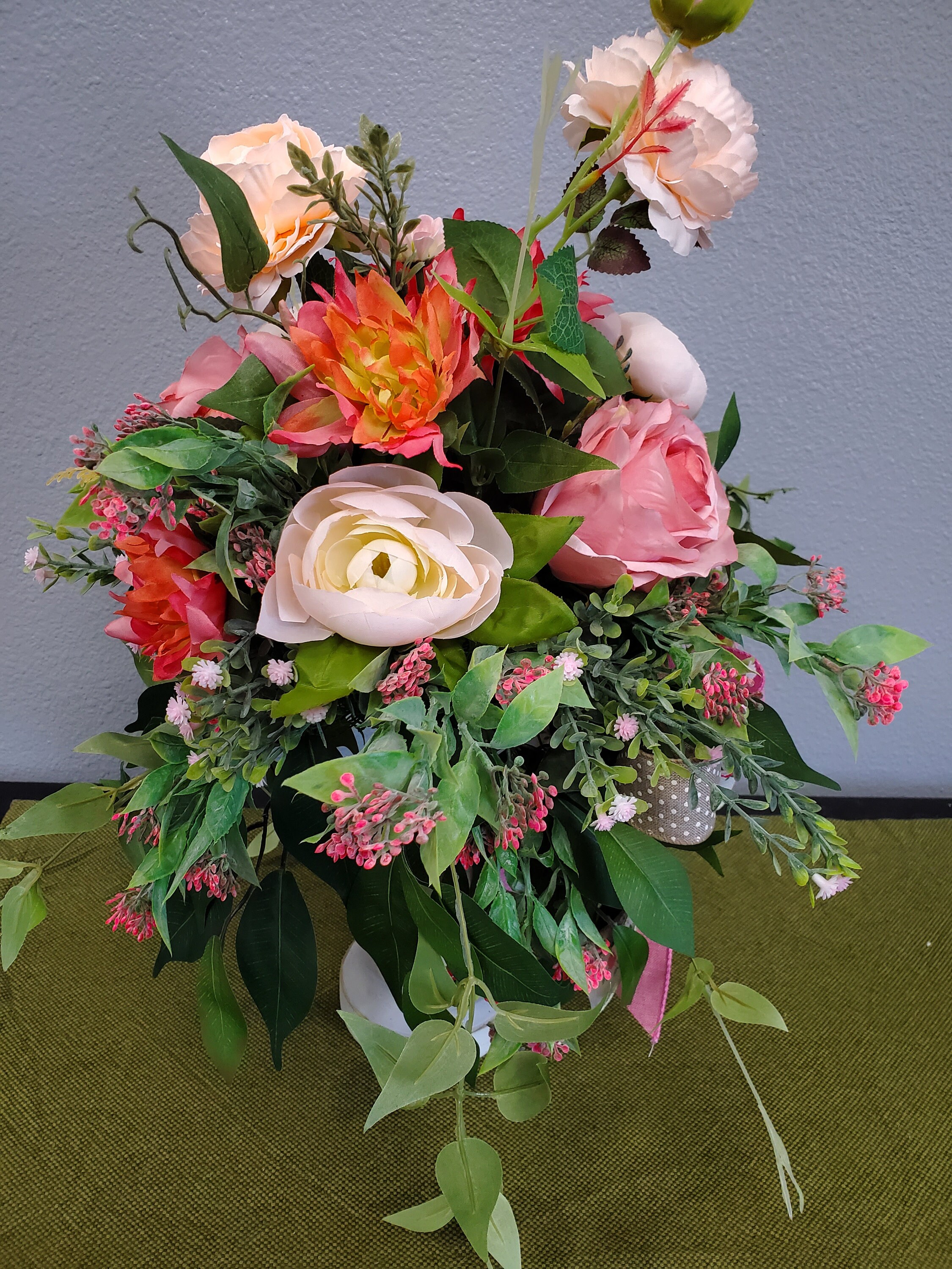 Floral Candlestick Arrangement, Wedding Table Decor, Spring Cottage ...