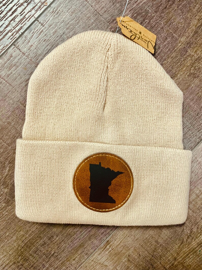 Winter Hat Stocking Hat Minnesota Hat Beanie Hat Knit Warm Leather ...