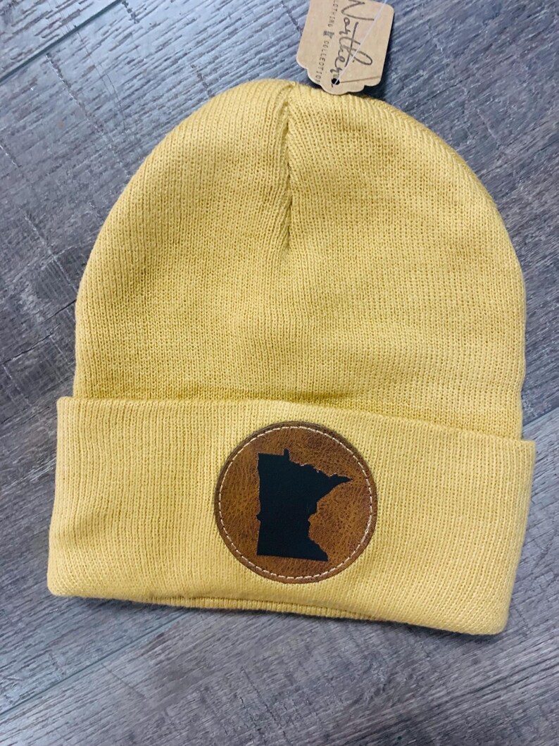 Winter Hat Stocking Hat Minnesota Hat Beanie Hat Knit Warm Leather ...