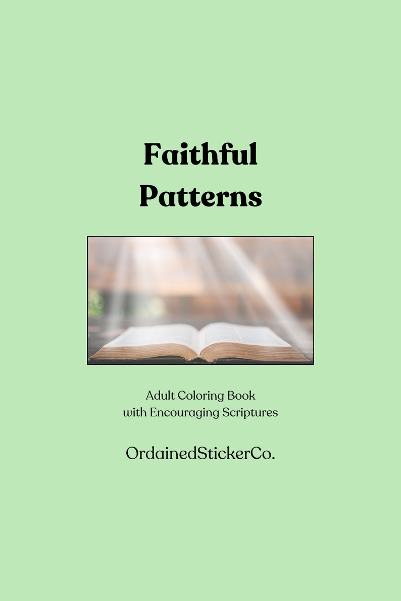 Faithful Patterns: Adult Coloring Book With Encouraging Scriptures PNG ...