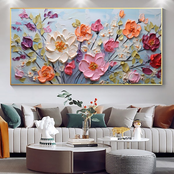 Abstract Flower Canvas Wall Art - Etsy