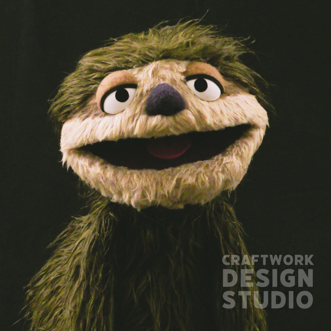 Handmade Sloth Puppet – Professional Half-body Puppet for Performers ...