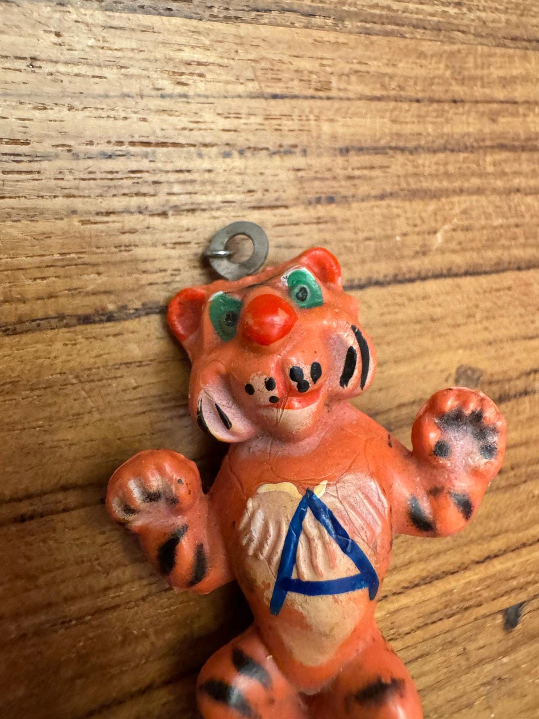 Vintage 50-60s Orange Esso Exxon Tiger Keychain Charm PVC Rubber PROMO ...