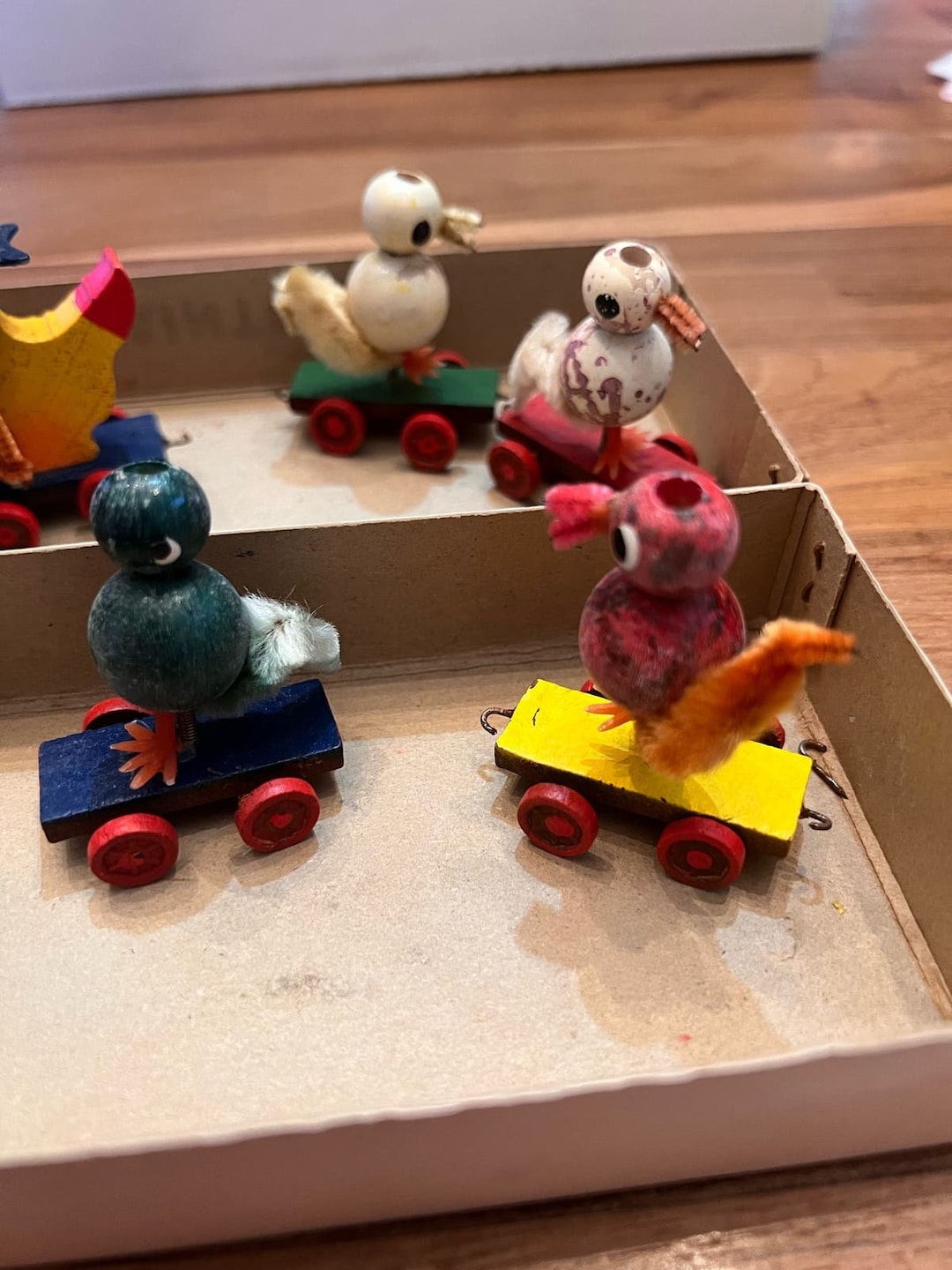 Vintage Duck and Chicken Train Set Wood Candle Holders Japan - Etsy