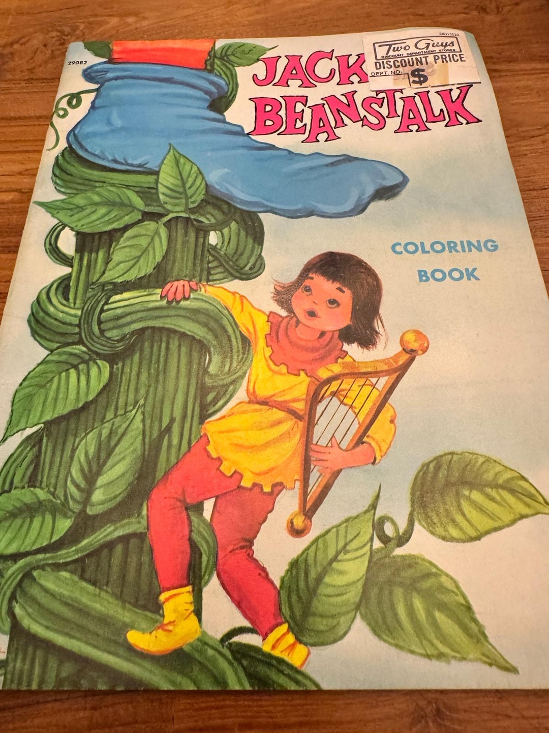 Vintage 'jack and the Beanstalk' Coloring Book - 1970s Edition - Etsy