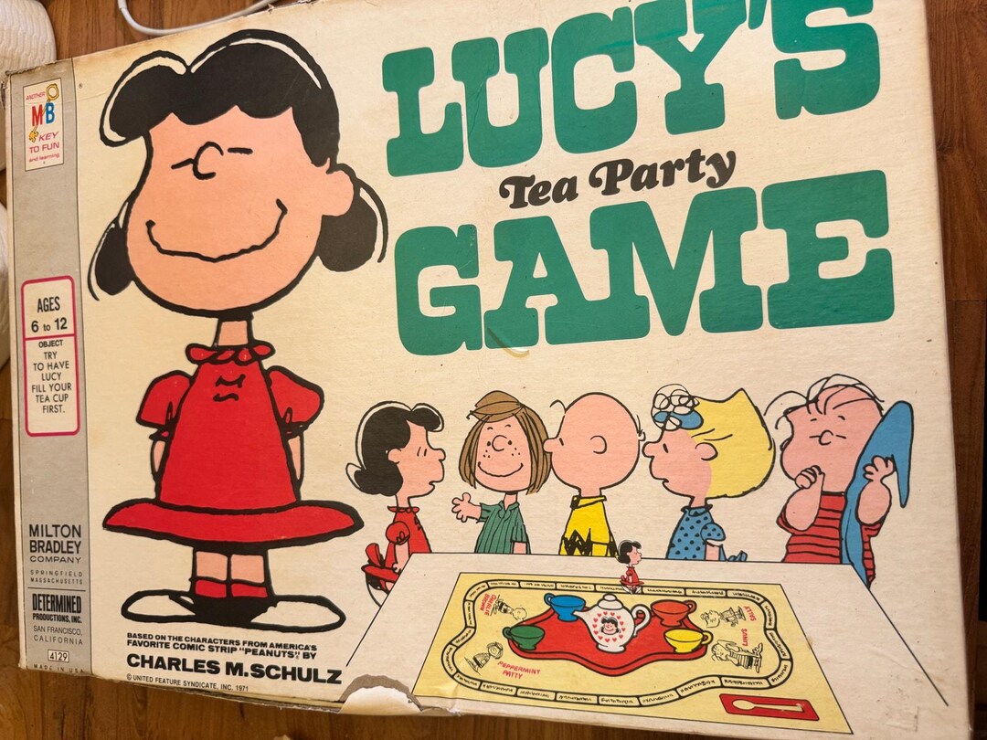 Vintage 1971 Peanuts Lucy's Tea Party Game Milton Bradley - Etsy