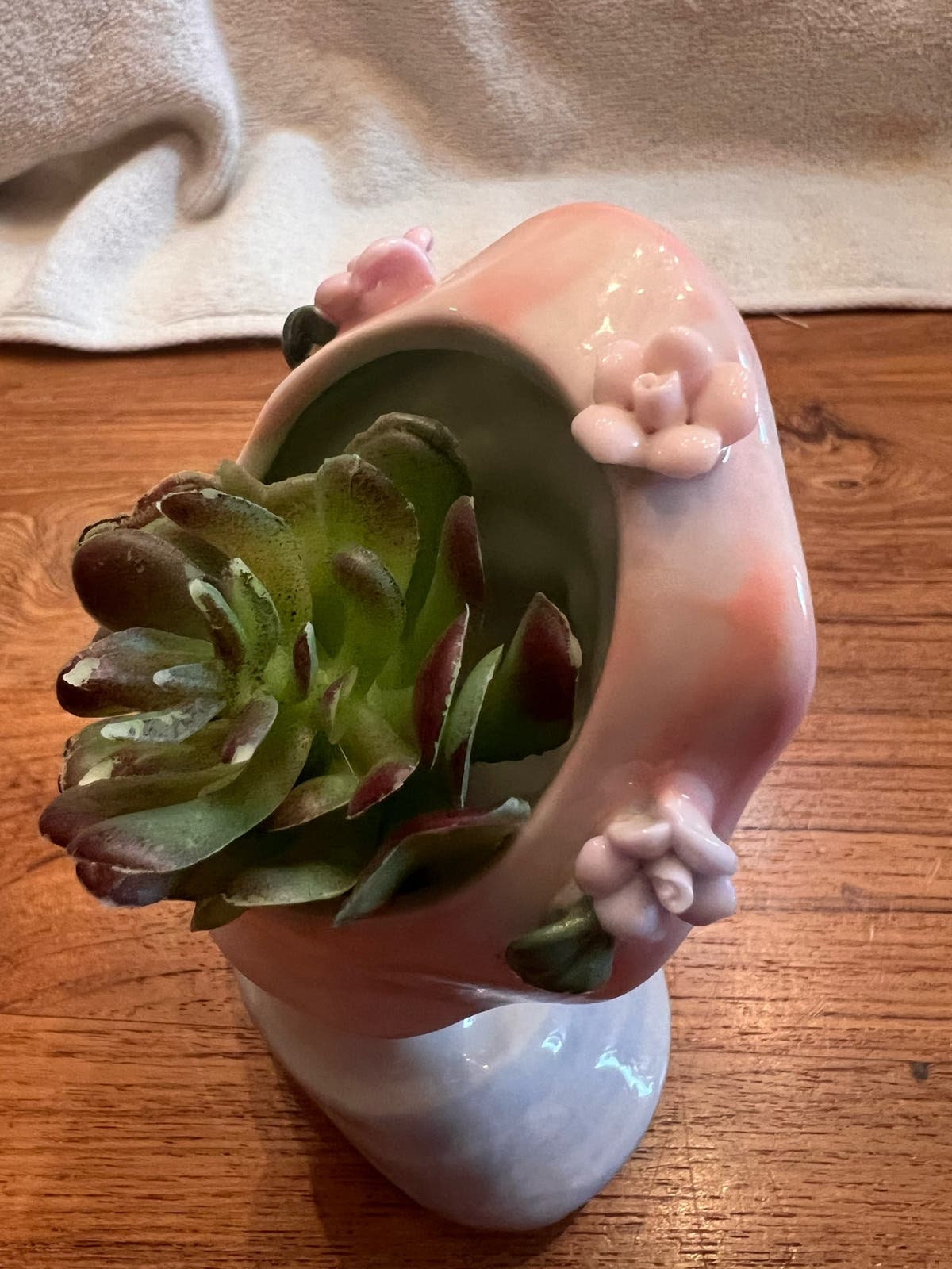 Vintage Lady Head Bust Vase Pink Hat With Flowers Blue Dress 5 1/2 ...