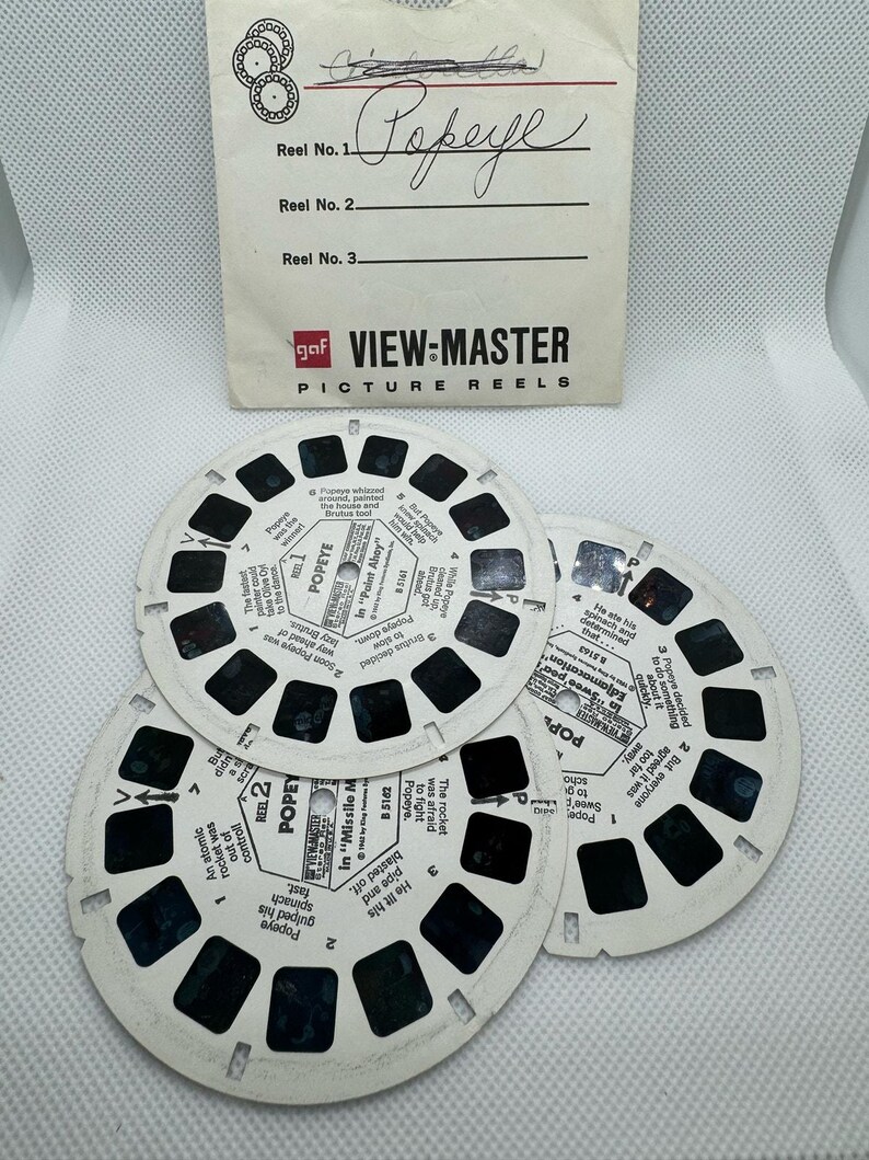 Viewmaster Vintage Popeyes Reels Set of 3 - Etsy